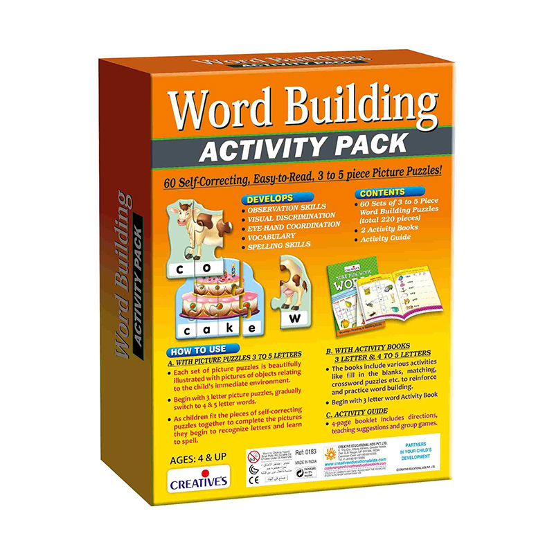 Creative’s Word Building Activity Pack – Reading & Spelling Learning ...